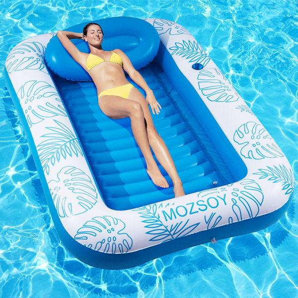 Utibia Inflatable Pool Floats, Tanning Pool Lounger Float - 4 in 1 Sun Tan Tub for Sunbathing ...